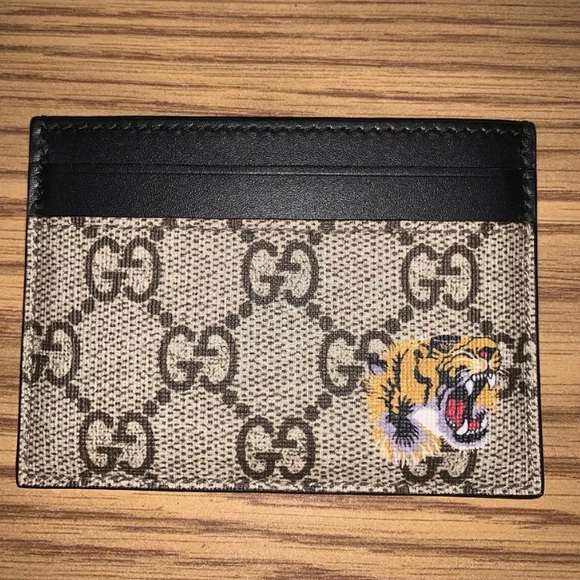 Gucci | Other | Tiger Print Gg Supreme Wallet | Poshmark